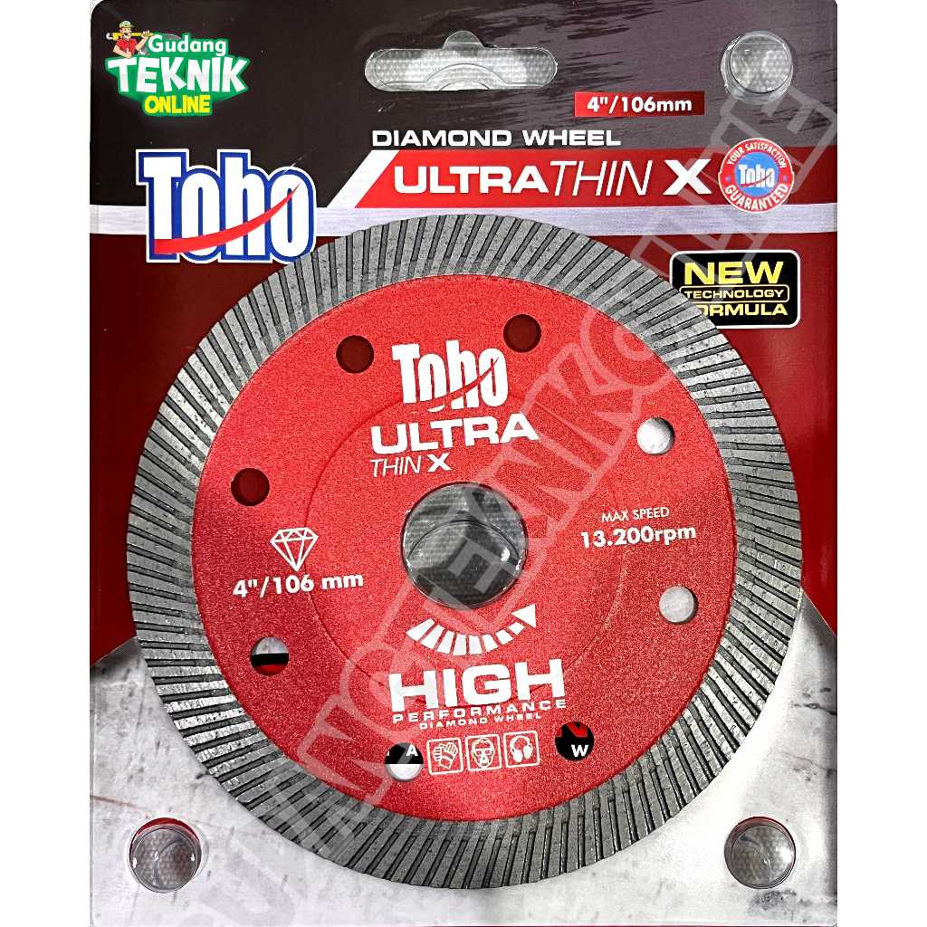 Jual Diamond Wheel 4" TOHO ULTRA THIN X MERAH Mata Pemotong Granite ...