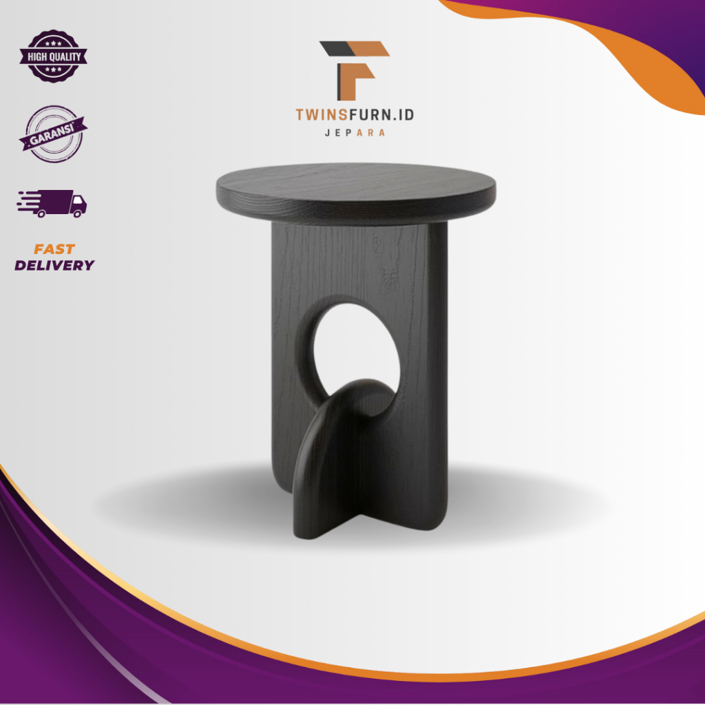 Jual Meja Samping Sofa Unique Design (Black Side Table Aesthetic ...