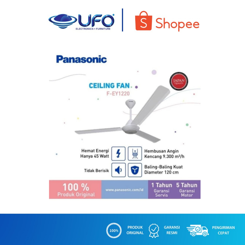 Jual PANASONIC CEILING FAN 48 INCH FEY1220 | Shopee Indonesia