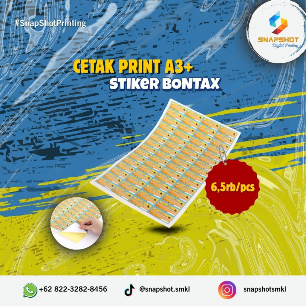 Jual CETAK PRINT STICKER VINYL A3 I VINYL SUSU I VINYL I BONTAX I ...