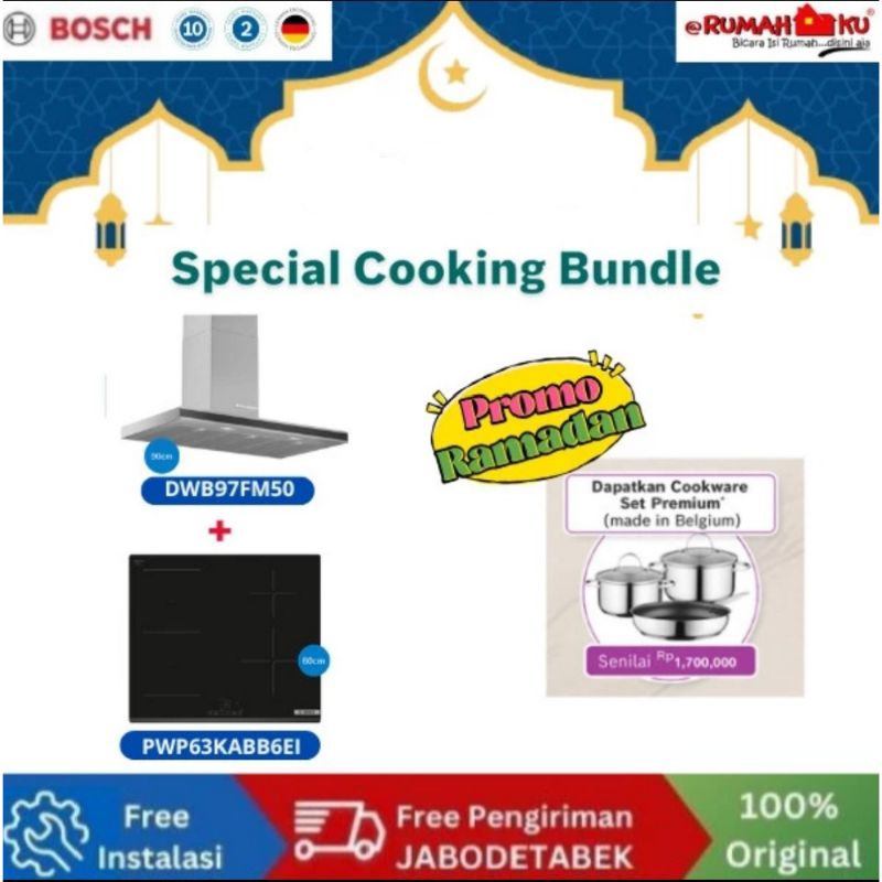 Jual Kompor Induksi Bosch PWP63KBB6E Seri 4 Built-In Induction dan ...