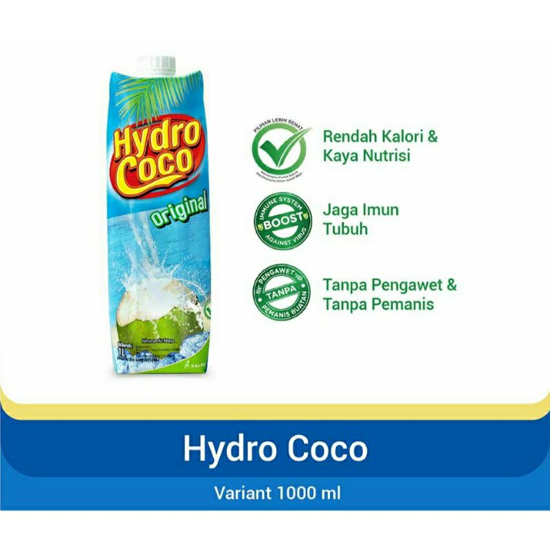 Jual Hydro Coco Minuman Air Kelapa Original 1 L | Shopee Indonesia