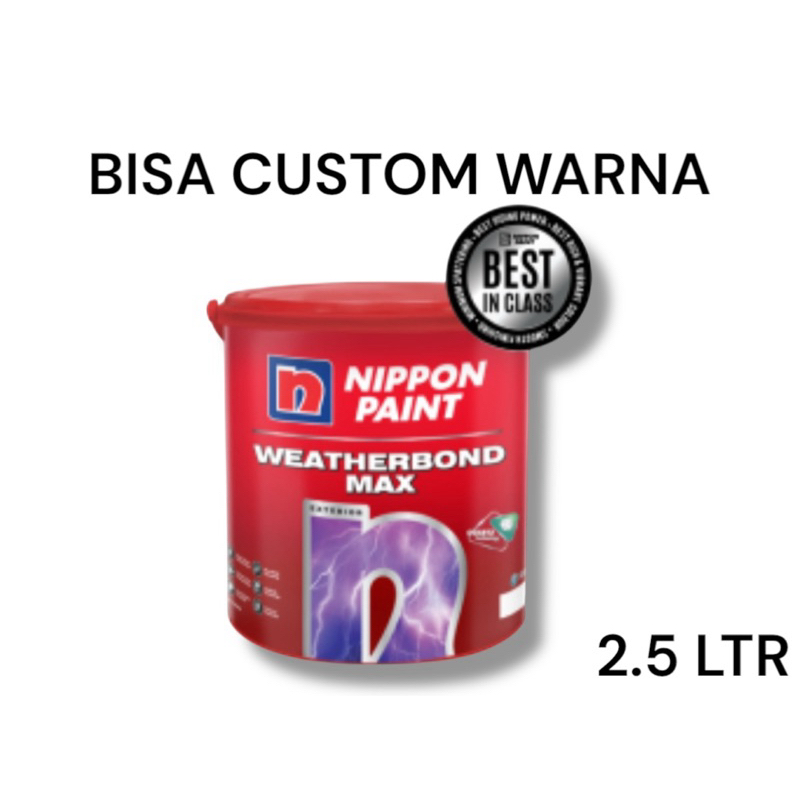 Jual CAT TEMBOK EXSTERIOR NIPPON WEATHERBOND MAX 2.5 LTR | Shopee Indonesia