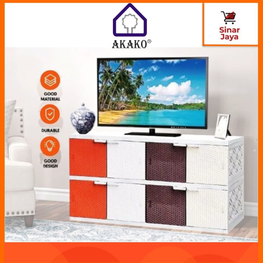 Jual AKAKO Fancy / Zebra Lemari Plastik, Lemari Bupet, Rak TV 3, 4 ...