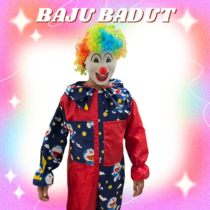 Jual Kostum Baju Badut Doraemon Topeng Wig | Shopee Indonesia