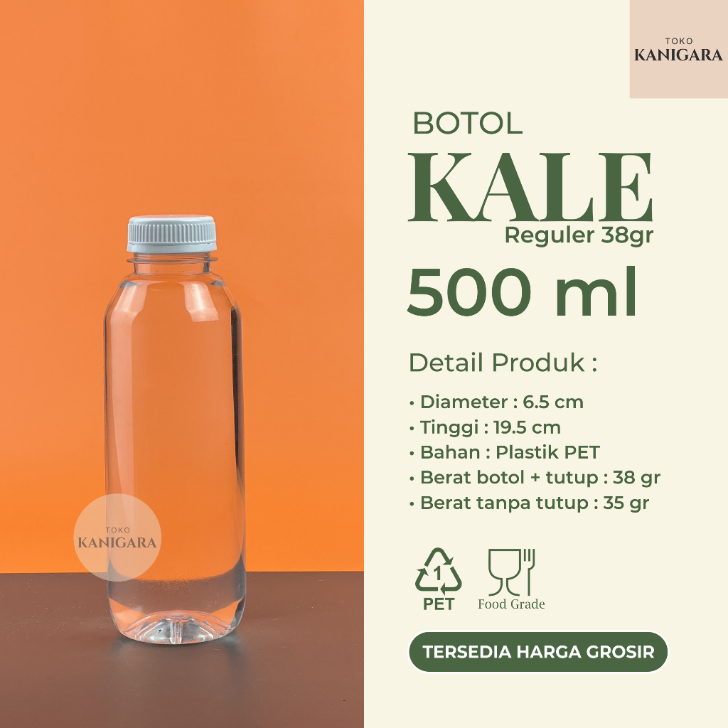 Jual Botol Kale 500ml REGULER - Botol Plastik 500 ml GROSIR - Botol ...