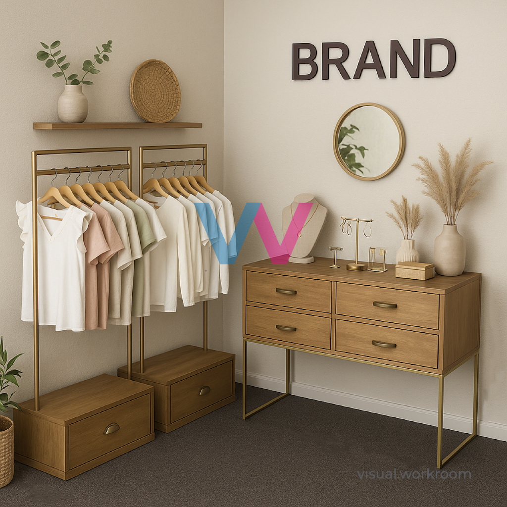 Jual Paket Cabinet Display Toko Baju/VM/Island Counter/Rak Pajangan ...