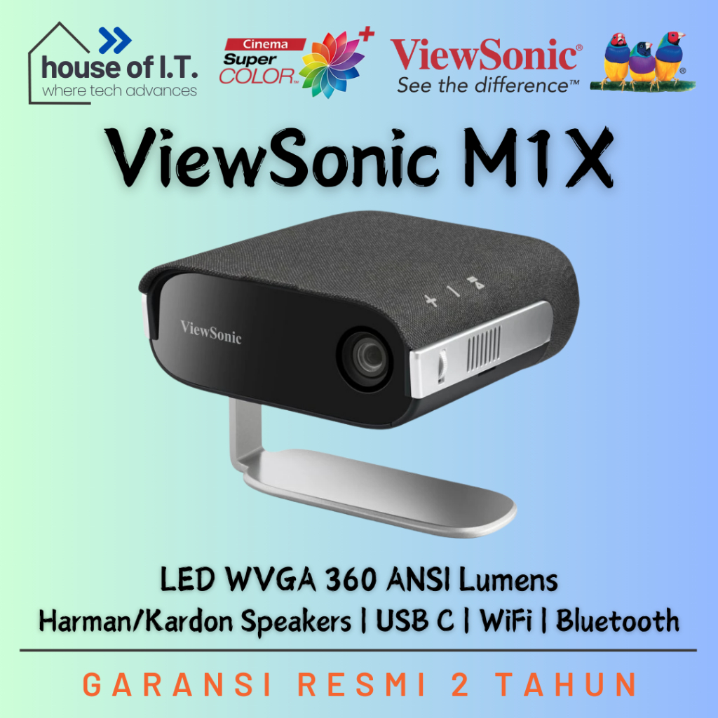 Jual ViewSonic M1X Smart LED Portable Projector with Harman Kardon ...