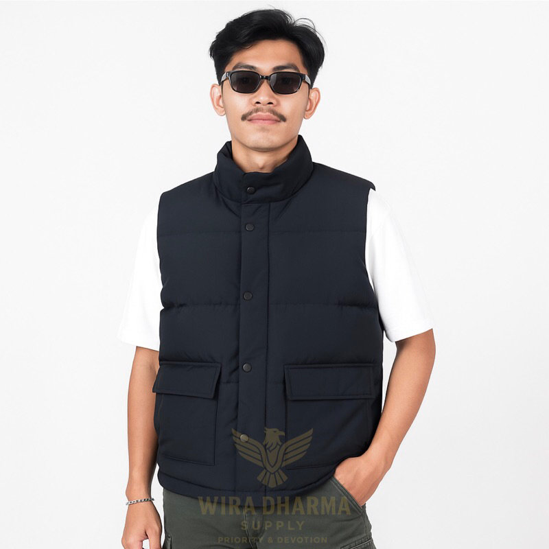 Jual Rompi Gelembung Pria Wanita Hitam Casual Outdoor Rompi Touring ...