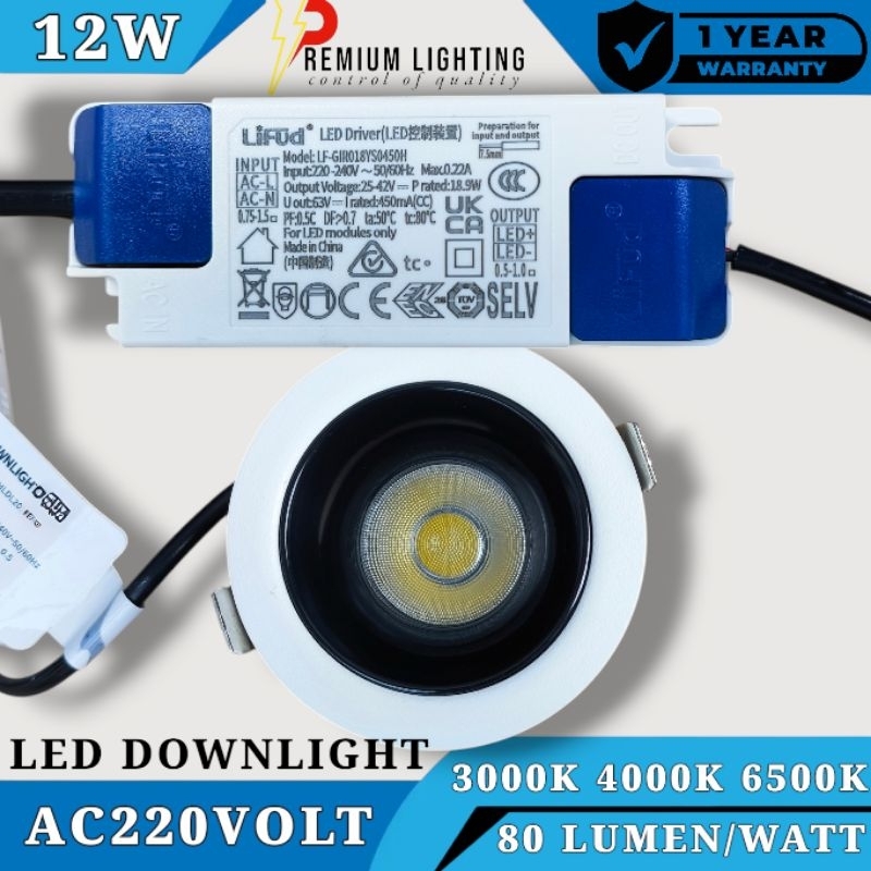 Jual LED spot light 7W 12W 18 WATT Lampu downlight bulat ceiling cahaya ...