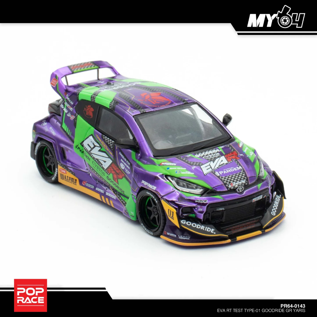 Jual 1:64 Pop Rave Toyota GR Yaris EVA RT Test Type-01 Goodride Diecast ...