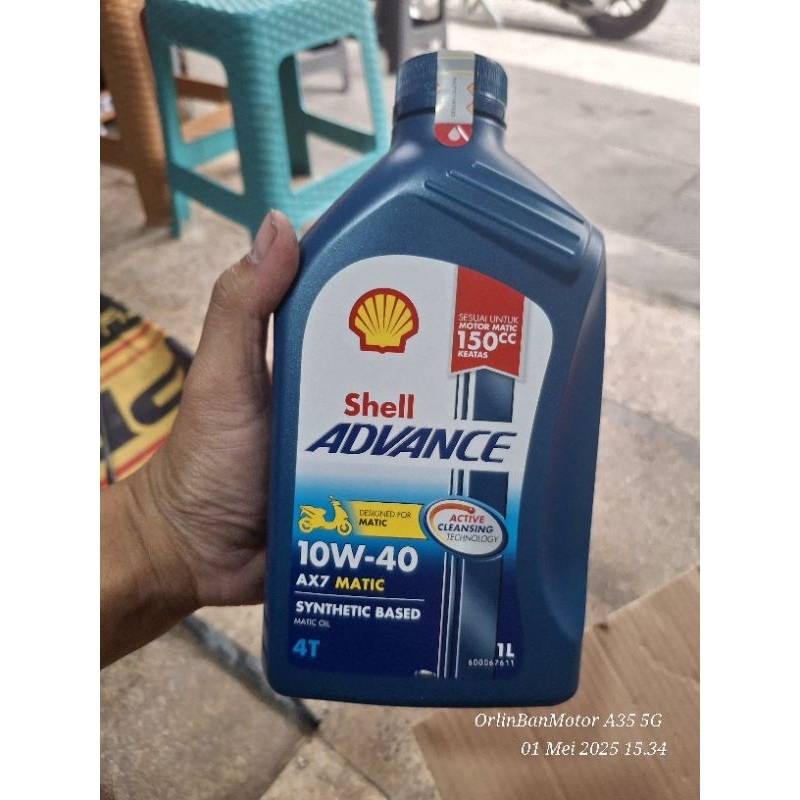 Jual OLI MESIN SHELL ADVANCE AX7 10W-40 METIC 1L/OLI MESIN MOTOR NMAX ...