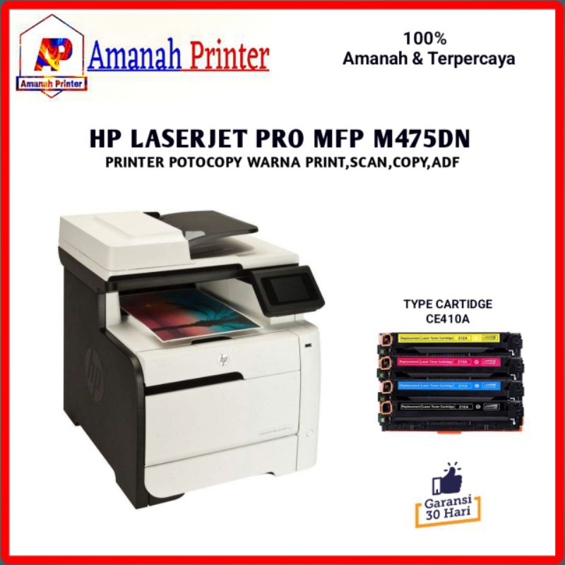 Jual Printer HP Color Laserjet Pro 400 Mfp M475dn Duplex Print Scan ...