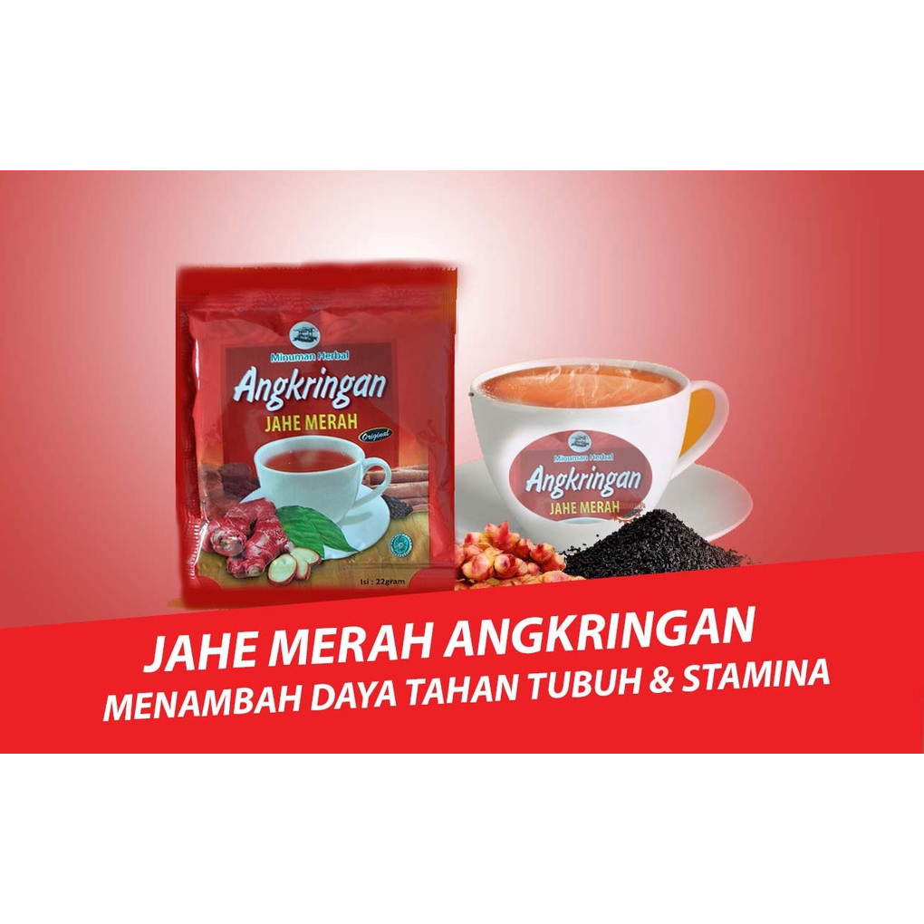 Jual Jahe merah angkringan Minuman Tradisional rencengan Sachet 22 gr ...