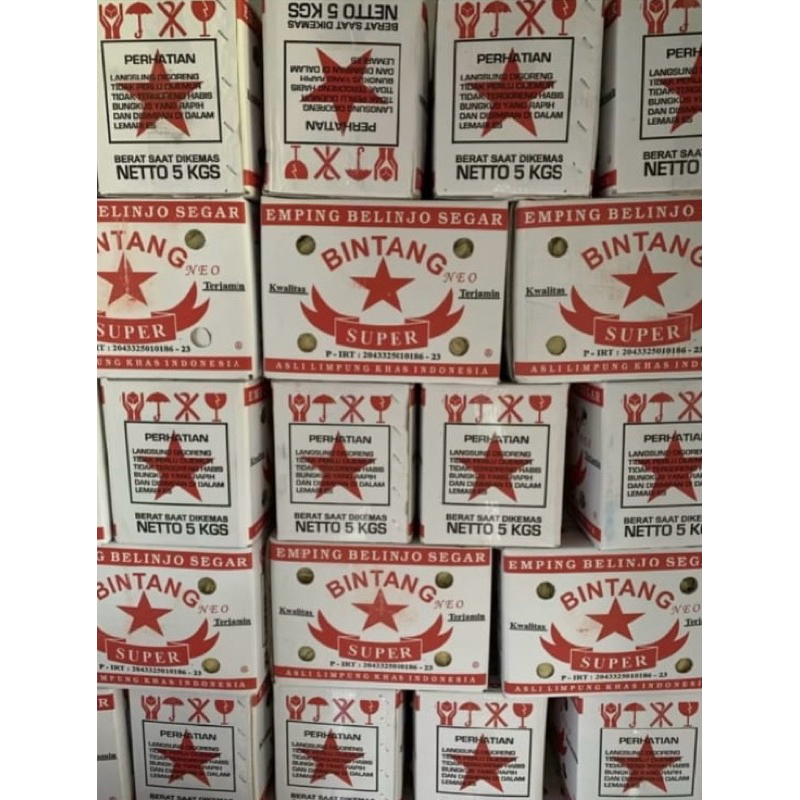 Jual Emping Melinjo Belinjo Segar Limpung Bintang Super Merah 1 Bal Dus ...