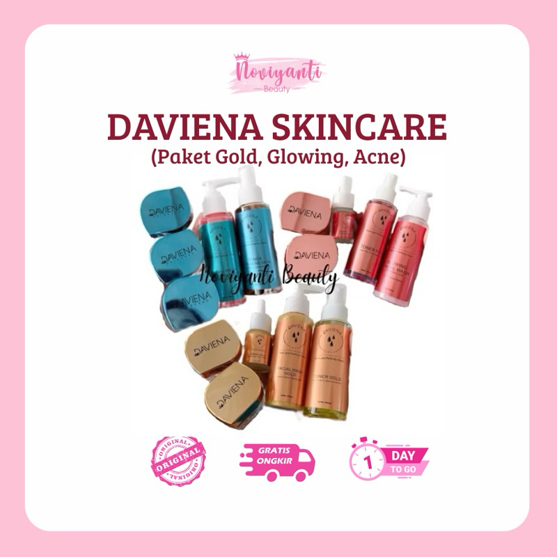 Jual DAVIENA SKINCARE PAKET DAVIENA GOLD DAVIENA GLOWING DAVIENA ACNE ...