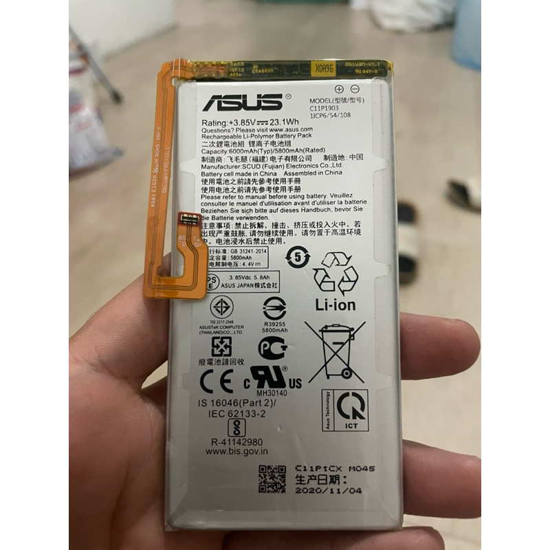 Jual Baterai Batre Battery ASUS ROG PHONE 3 ZS661KS C11P1903 6000MAH ...