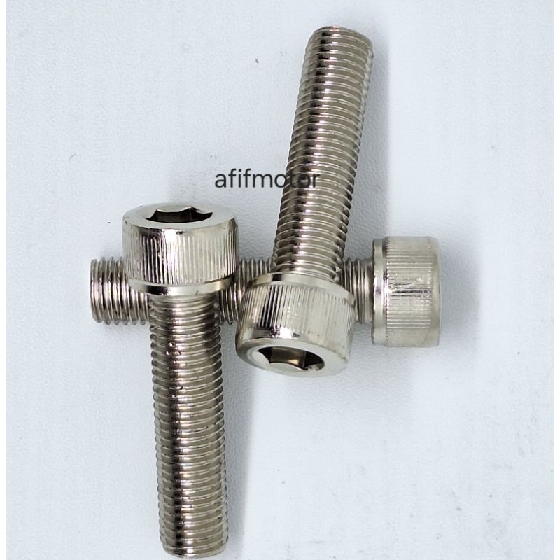 Jual Baut L el M10x40 baut 14 an panjang 4cm drat standar 1,25 Nikel ...