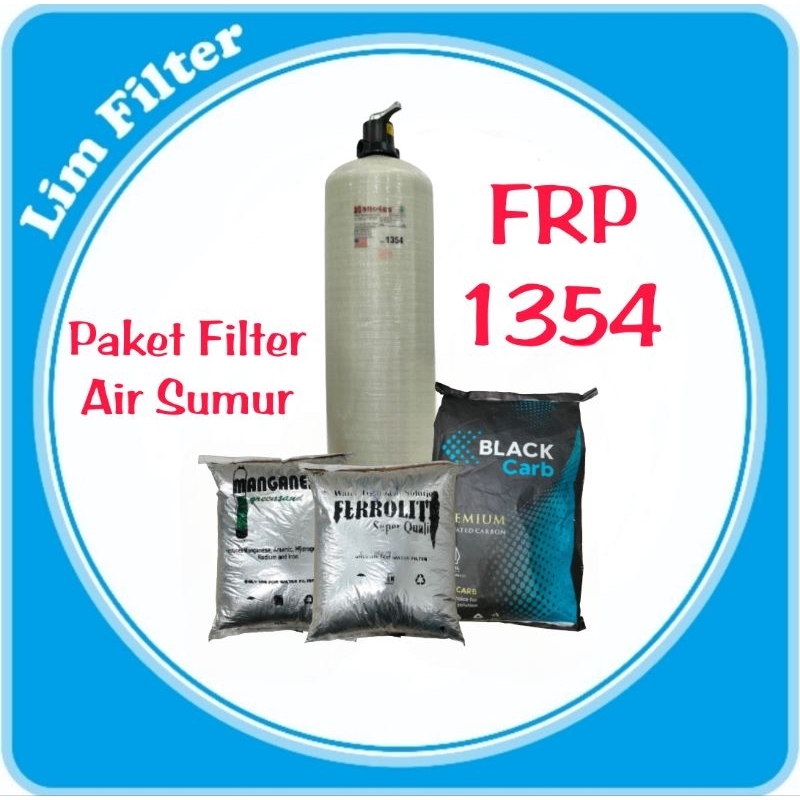 Jual PAKET FILTER FRP 1354 + BLACKCARB CARBON 20 KG + MANGANESE GSANDS ...