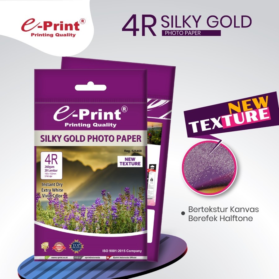 Jual Kertas Foto 4R Silky e-print Photo Paper 260Gsm 20 Lembar | Shopee ...