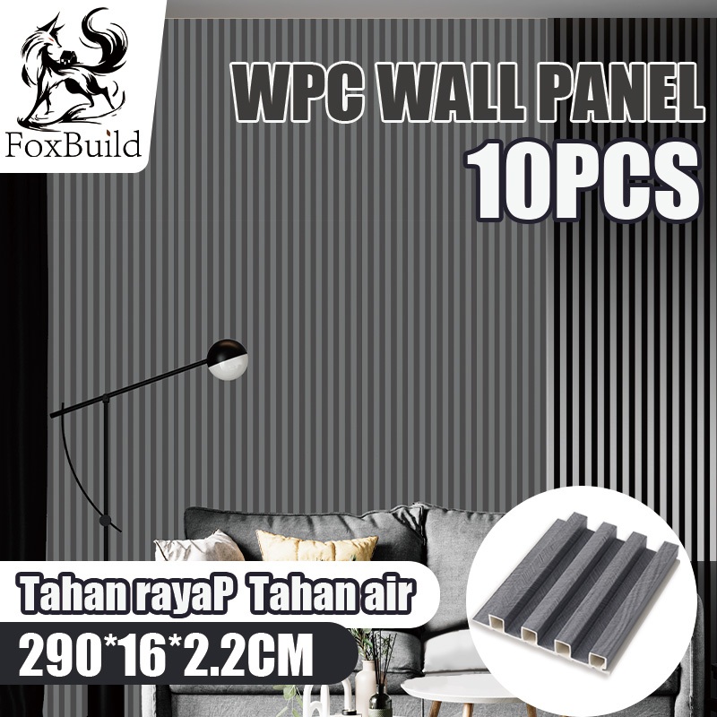 Jual 10 PCS [2.9 meter*16 cm] Wood WPC Wall panel WPC Wall panel Dinding Anti Rayap Dan Anti Air ...