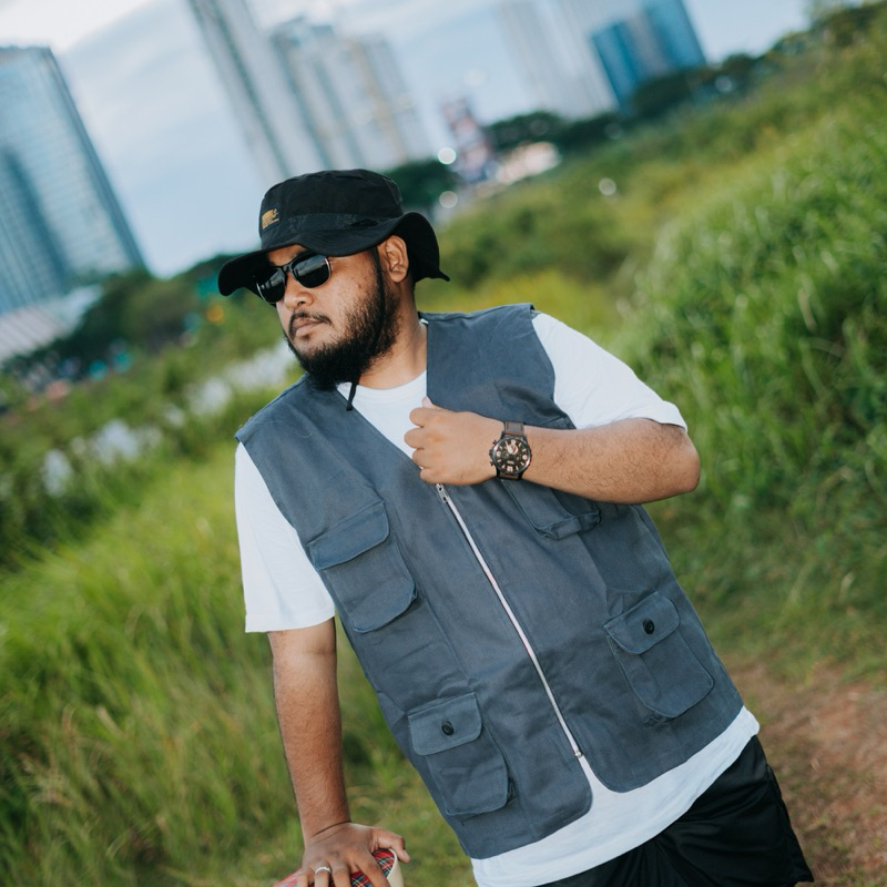 Jual Fatgoods Vest Rompi Pria Cotton twill abu | Shopee Indonesia