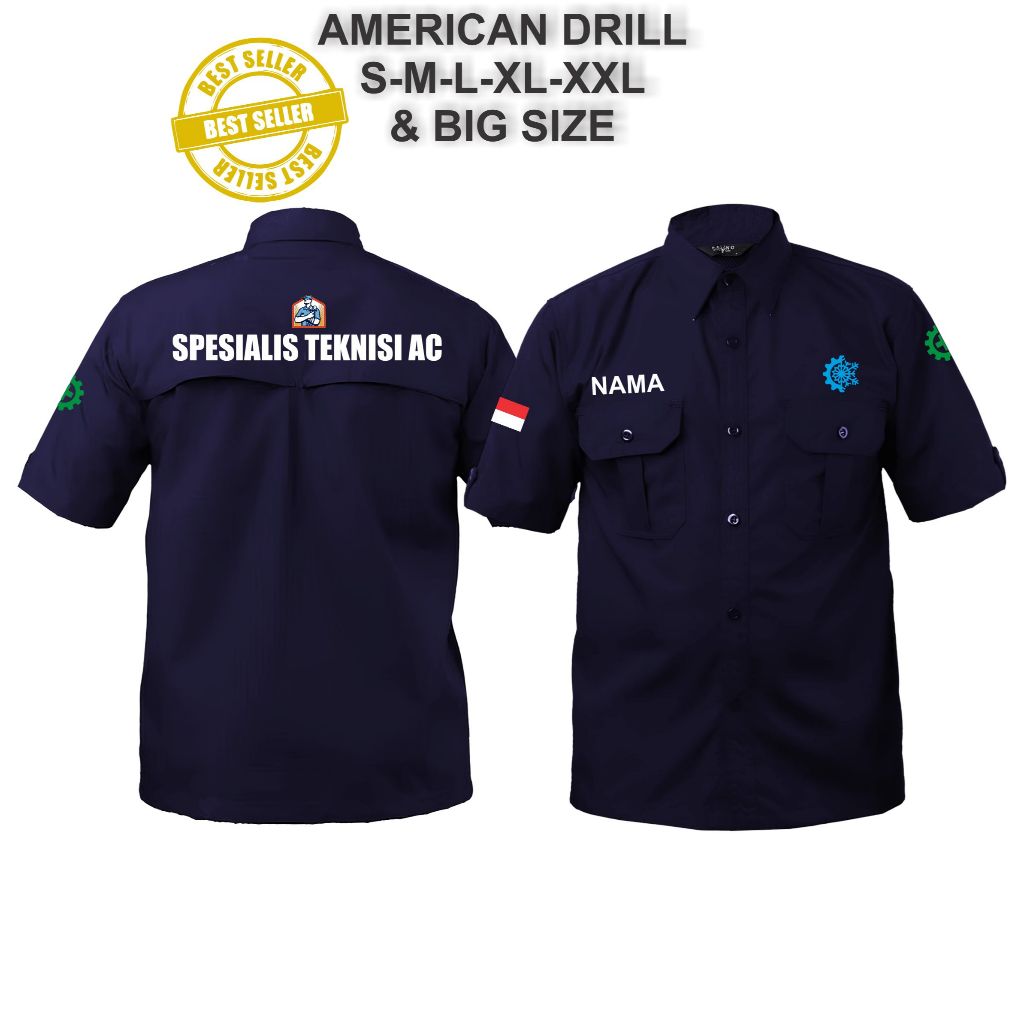 Jual KEMEJA PDL PDH TACTICAL LAPANGAN LENGAN PANJANG TEKNISI AC PRIA WANITA FREE DESIGN CUSTOM ...