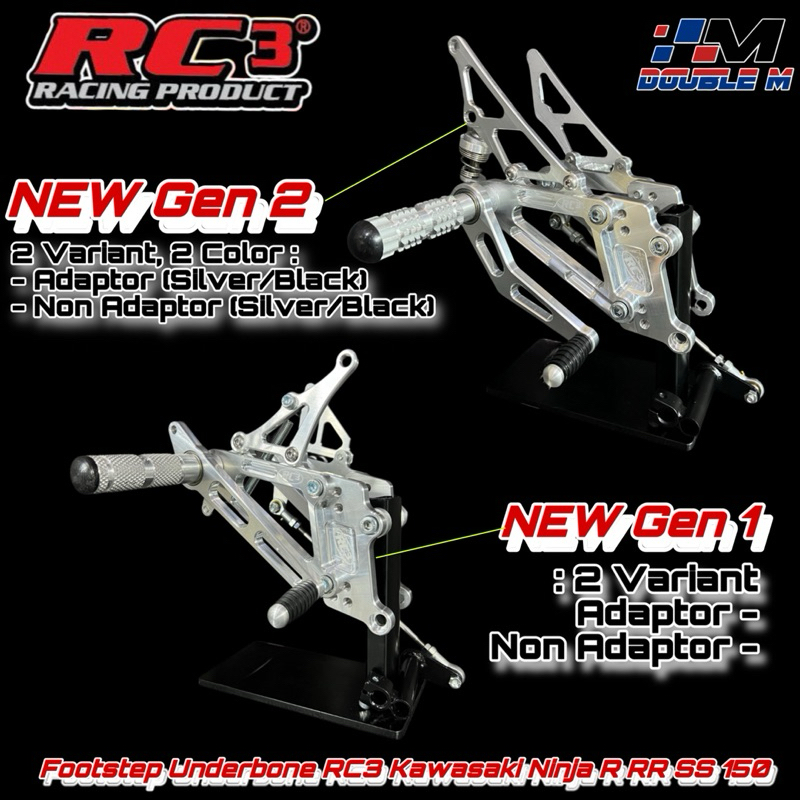 Jual Footstep Step Underbone RC3 Disc Adaptor Adjustable Ninja R RR SS ...