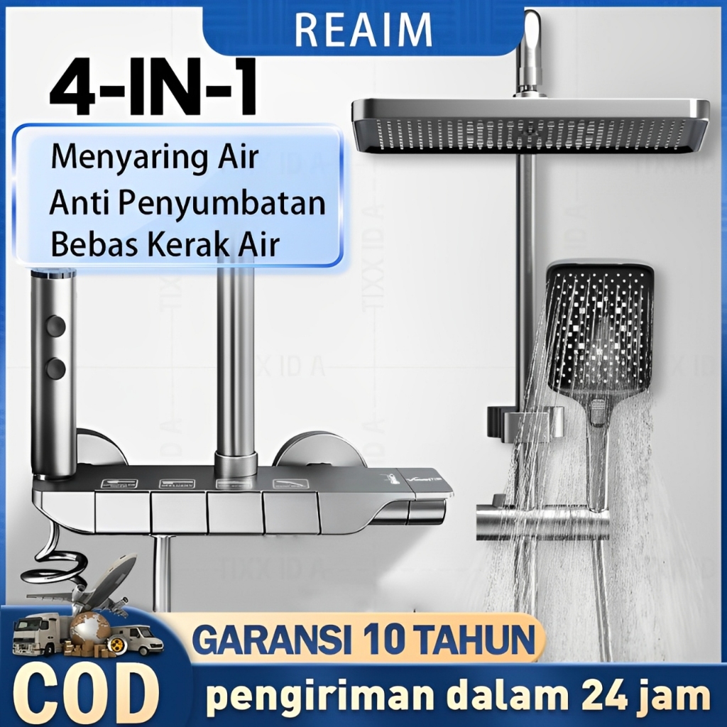 Jual REAIM- 4 in 1 Shower Kamar Mandi Desain Tuts Piano Full Set ...