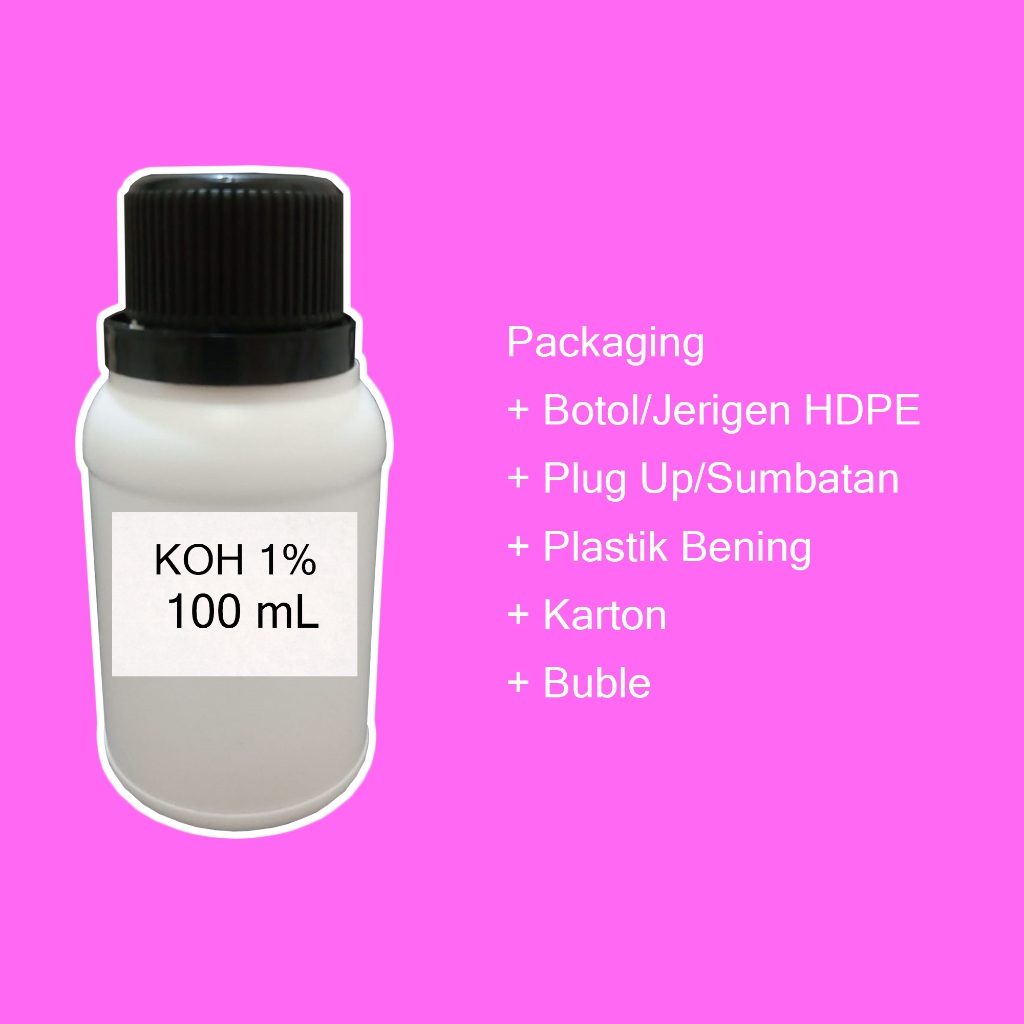 Jual Larutan KOH 100ml / Larutan Kalium Hidroksida / Potassium Hydroxide 100 mL 1% 5% | Shopee ...