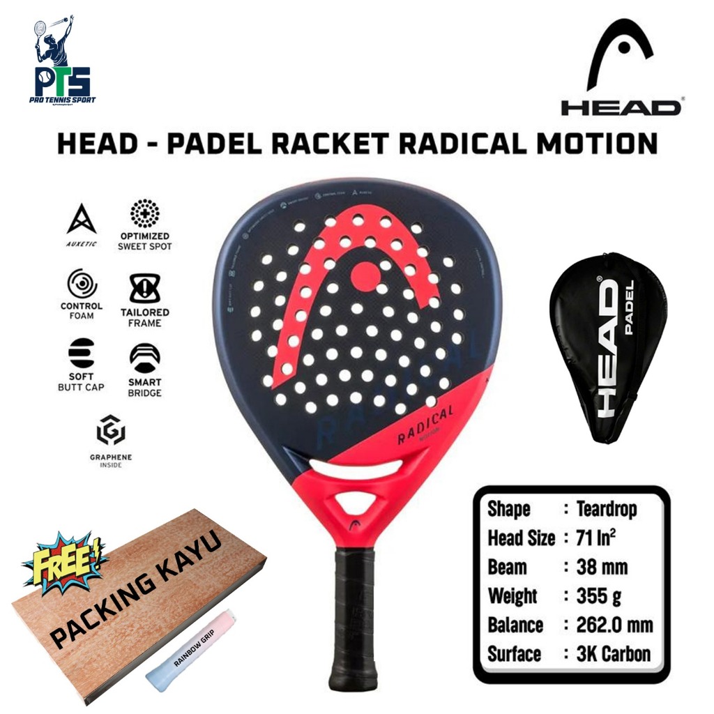 Jual Raket Padel Head Radical Motion 2024 355 gr Navy Orange | Shopee ...