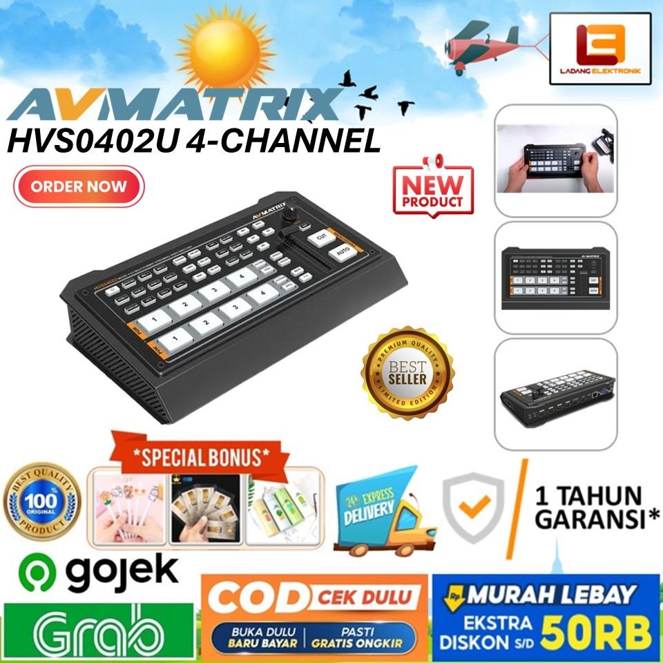 Jual AVMATRIX HVS0402U 4-Channel Live Streaming Video Switcher | Shopee ...