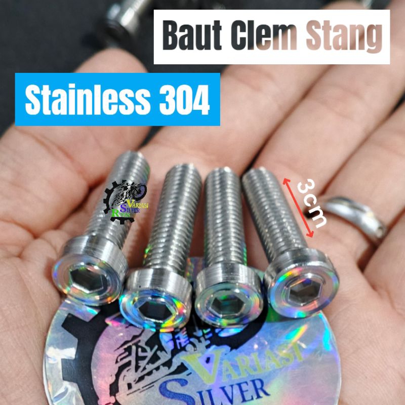 Jual Baut Clem Stang Stainless 304 bubut | Shopee Indonesia