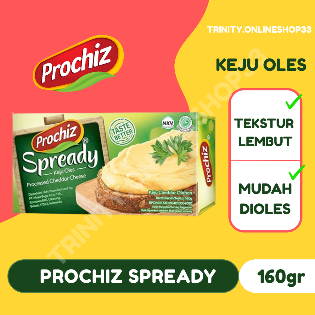 Jual Keju PROCHIZ Spready 160 gr / Keju Oles Cream Cheese | Shopee ...