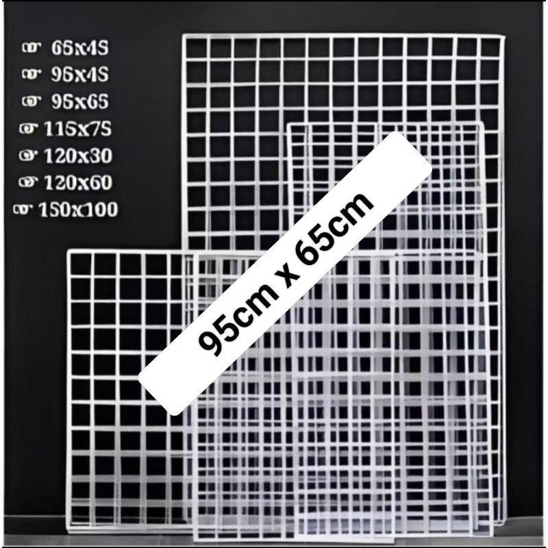 Jual Ram Dinding Kawat Ram Tebal 4,6mm Ukuran 66x95 /Rak Display ...