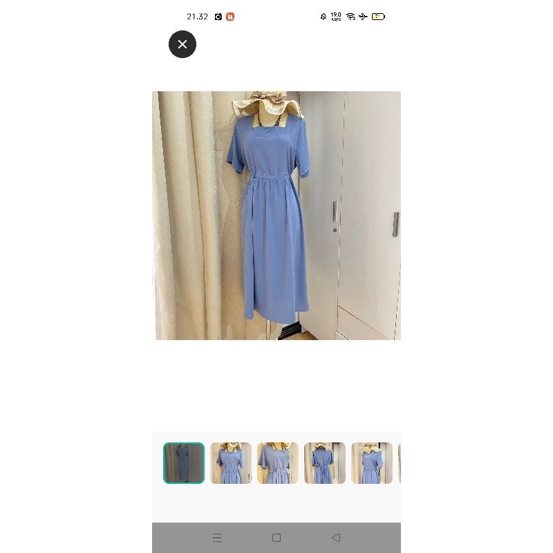 Jual Blue Midi Dress This Is April | Shopee Indonesia
