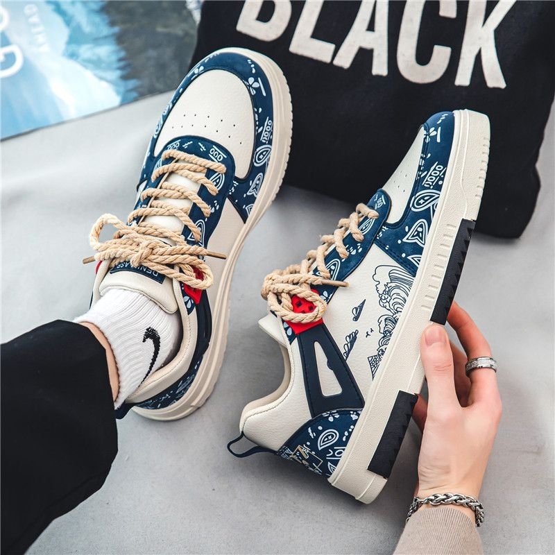 Jual Sepatu Sneakers Cowok Keren Sepatu Motif Batik Kekinian | Shopee ...