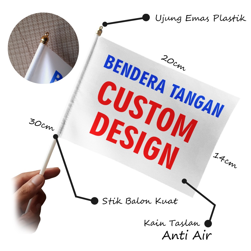 Jual Nazhifa Printing - Bendera Tangan Custom, Bendera Pawai, Kecil ...