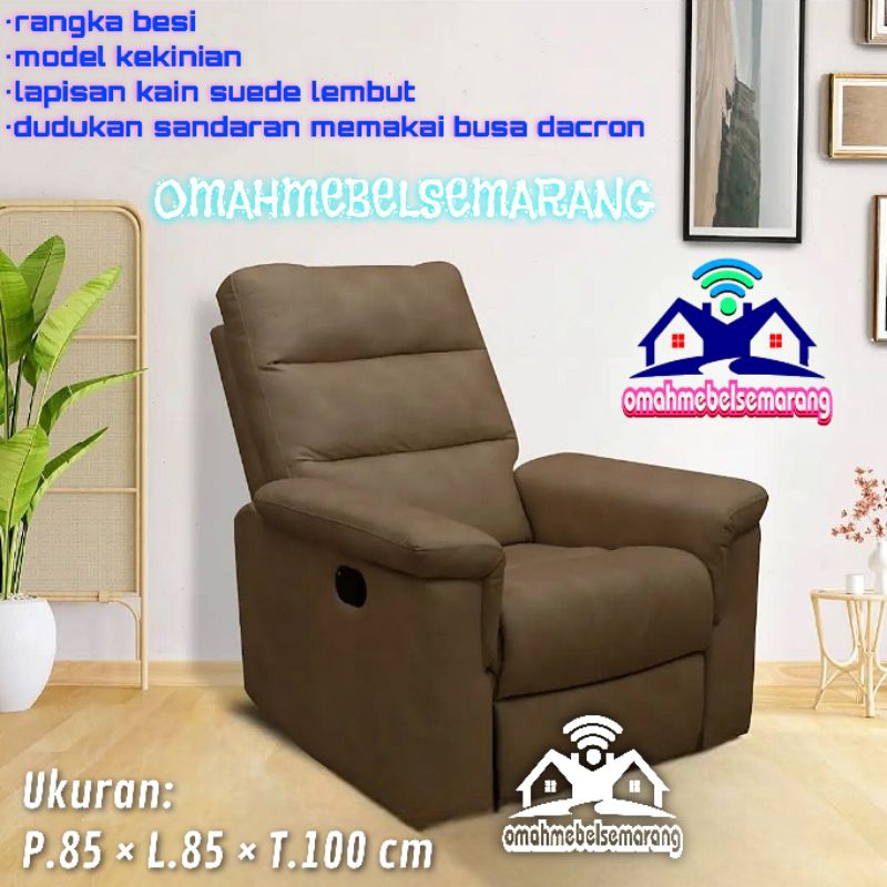 Jual Sofa reclining 1 dudukan RC ORZIO kursi santai recliner 1 seater ...
