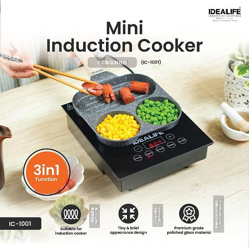 Jual IDEALIFE - Mini Induction Cooker - Kompor Listrik Induksi 1 Tungku - IC-1001 | Shopee Indonesia