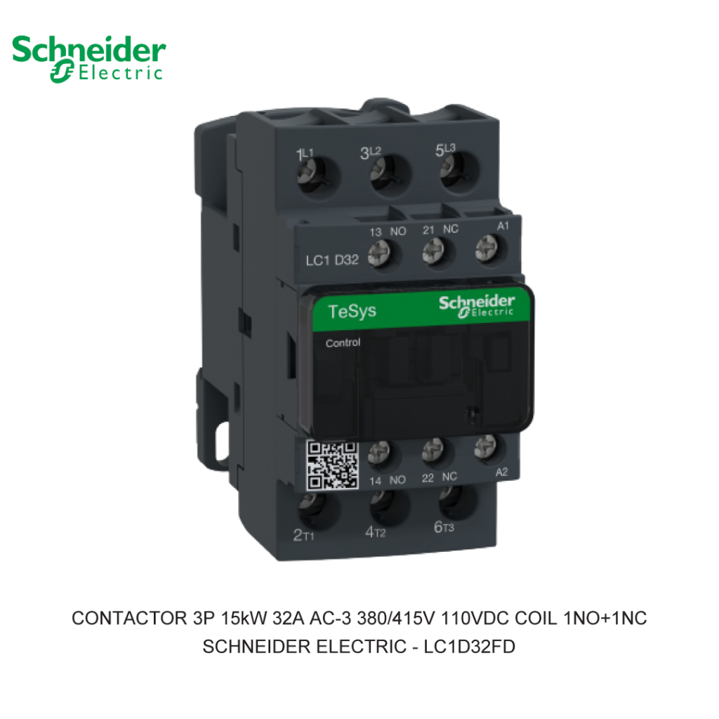 Jual CONTACTOR SCHNEIDER 3P 15kW 32A AC-3 380/415V COIL 24VAC 1NO+1NC ...