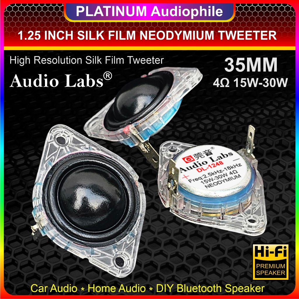 Jual Tweeter 1.25" inch 35mm 4 ohm 15W-30W Silk Film Neodymium Tweter ...