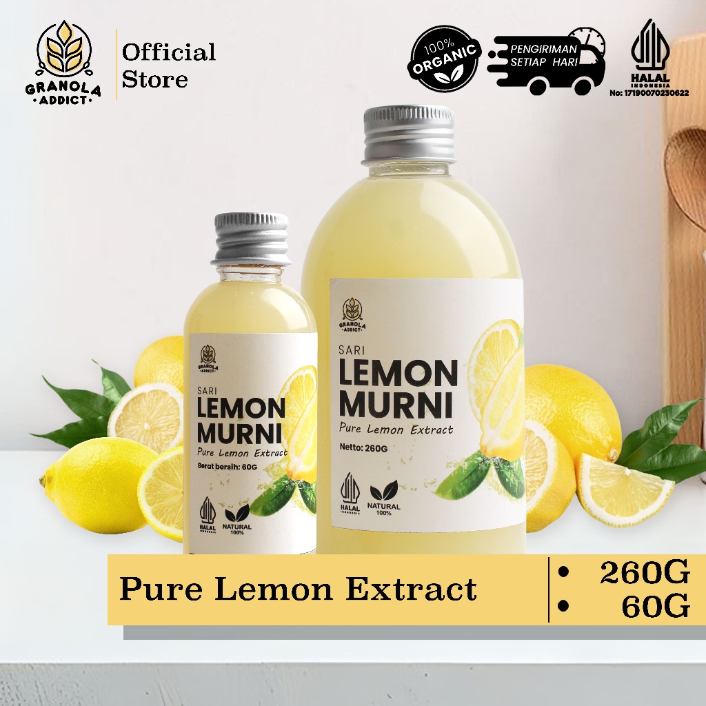 Jual Granola Addict - Pure Lemon Extract / Sari Lemon Murni (60G & 260G ...