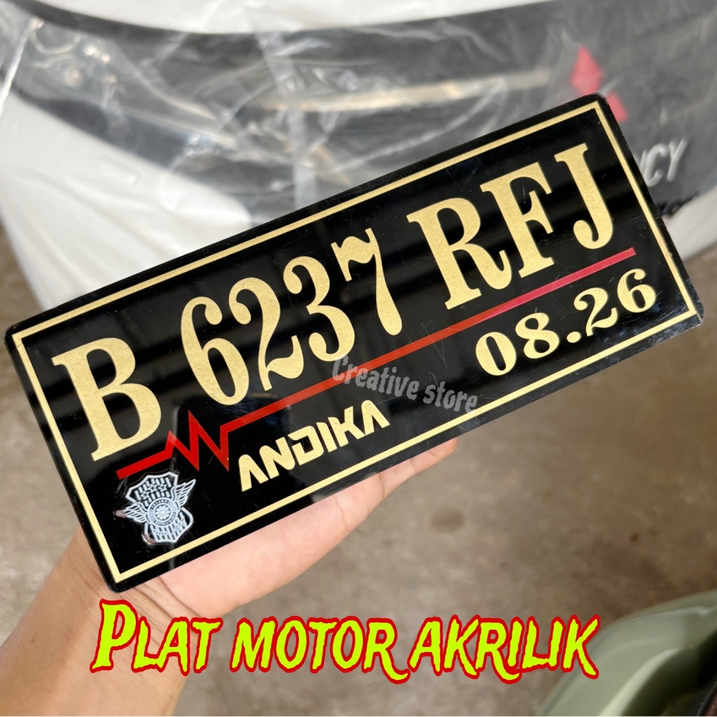 Jual PLAT NOMOR MOTOR PUTIH LIPAT BAUT TANAM TERBARU BUAT BARU PG2 ...