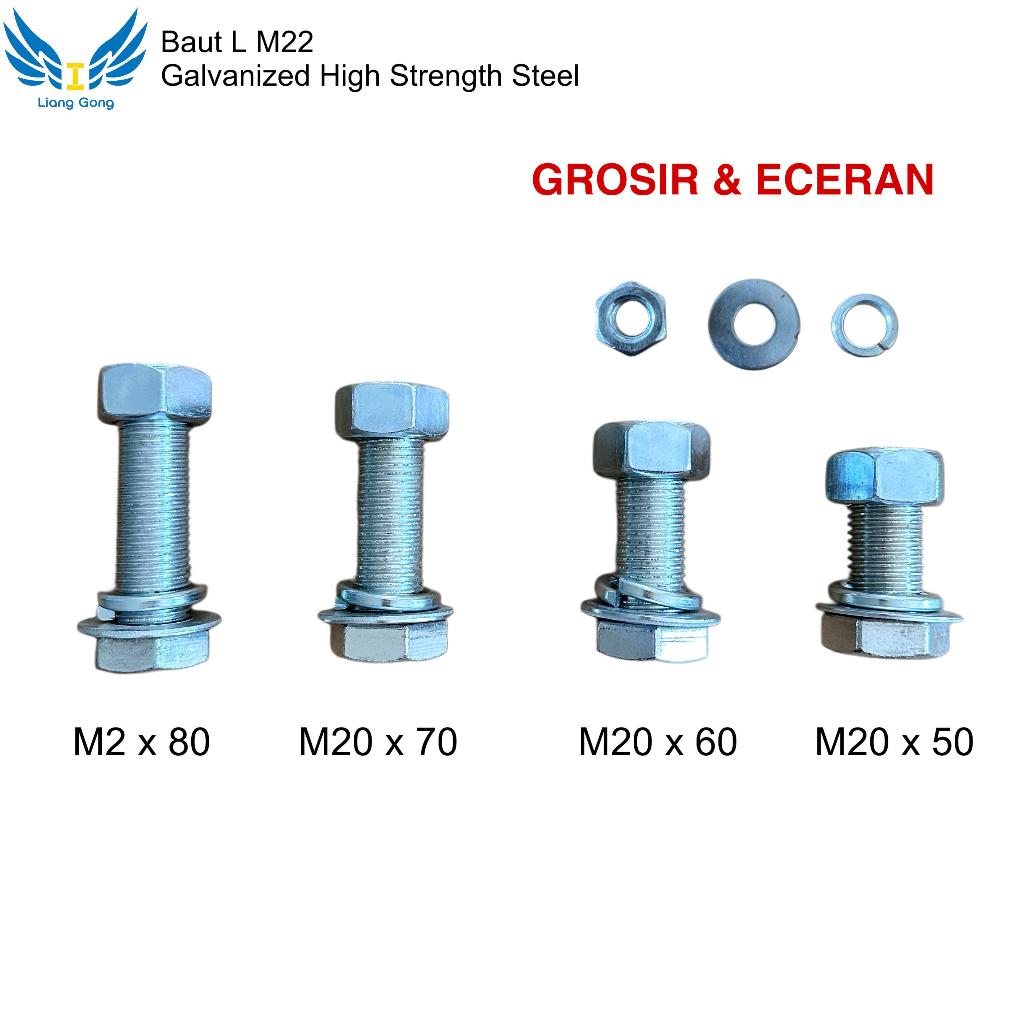 Jual Mur Baut L M22 Putih | Galvanis | Grosir & Eceran | Mur+Baut ...