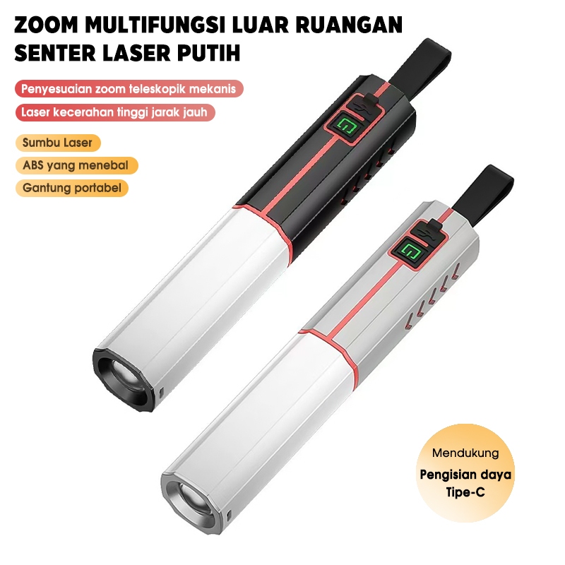 Jual Senter kecil multifungsi portabel (lampu jarak jauh yang kuat / dapat diisi ulang dengan ...