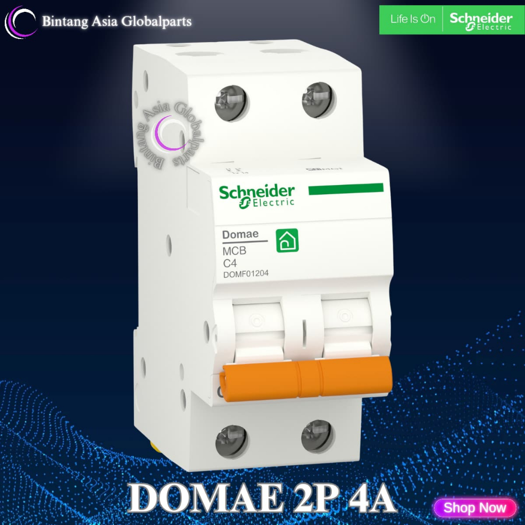 Jual MCB 2p 4a Schneider Domae Original / MCB 2 Phase 4 Ampere ...