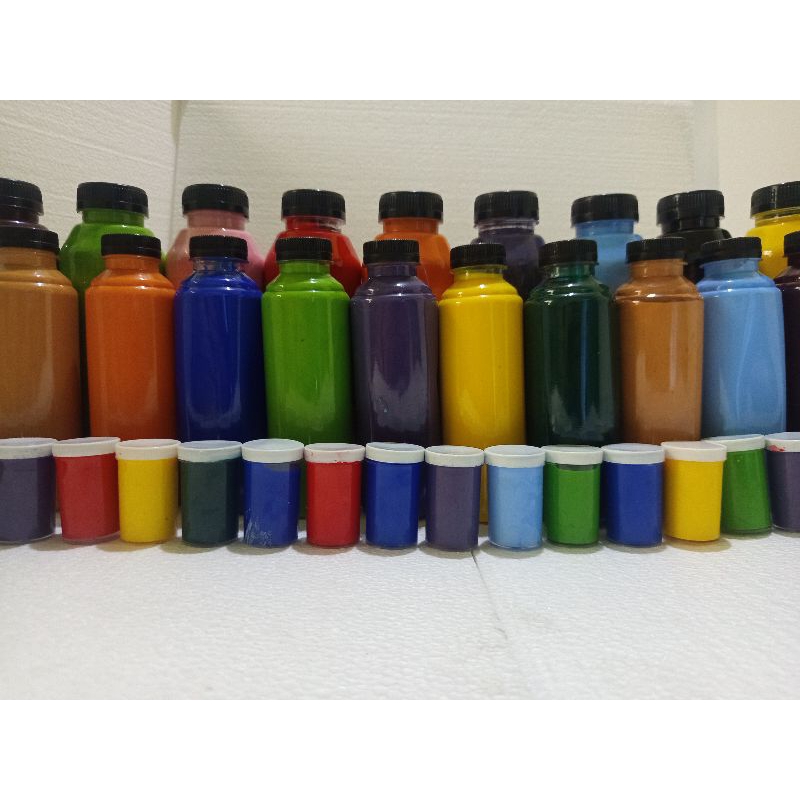 Jual CAT LUKIS ukuran 500ml/setengah kilo, cat akrilik , cat kanvas ...