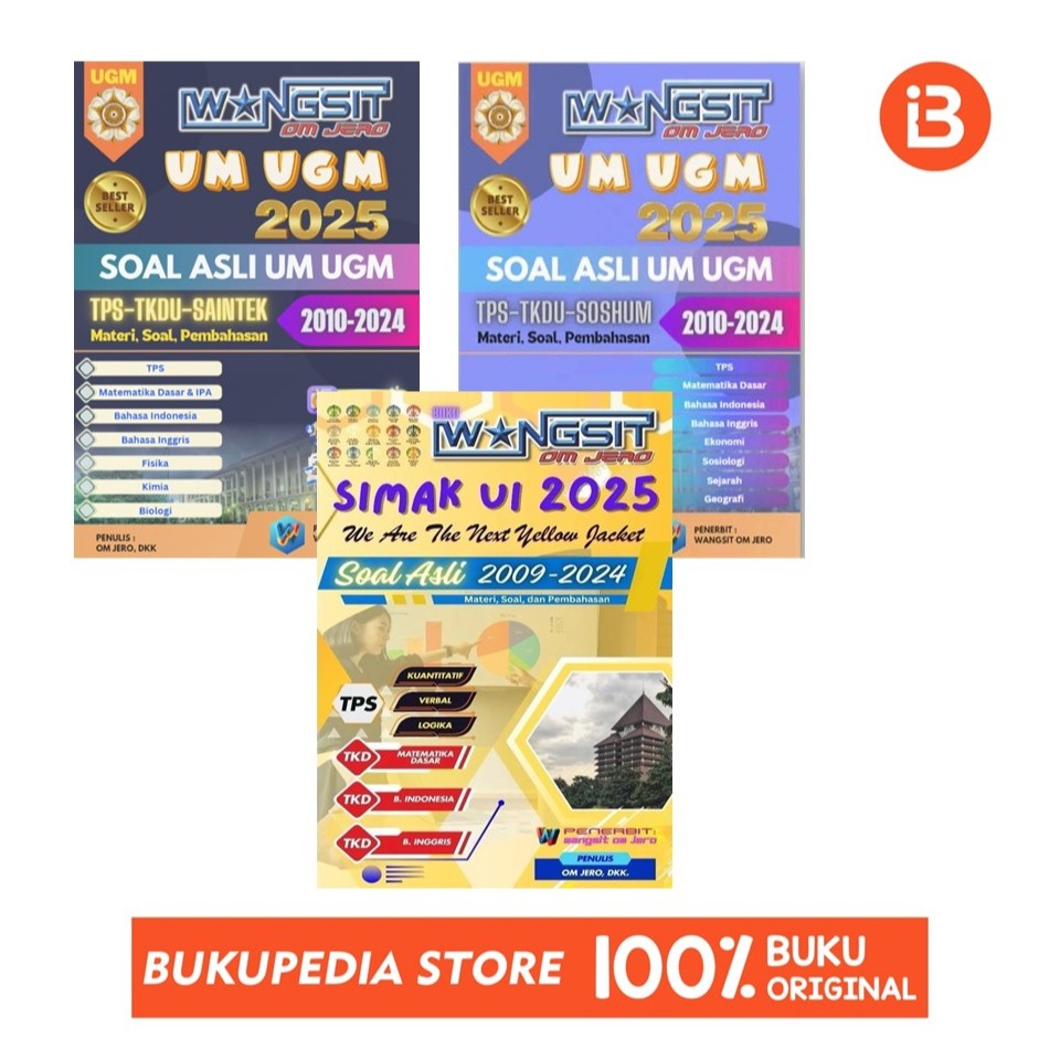 Jual TERMURAH !!!! Buku Wangsit OM JERO UTBK SNBT PAKET TPS PLATINUM 2025 + WANGSIT UM UGM ...