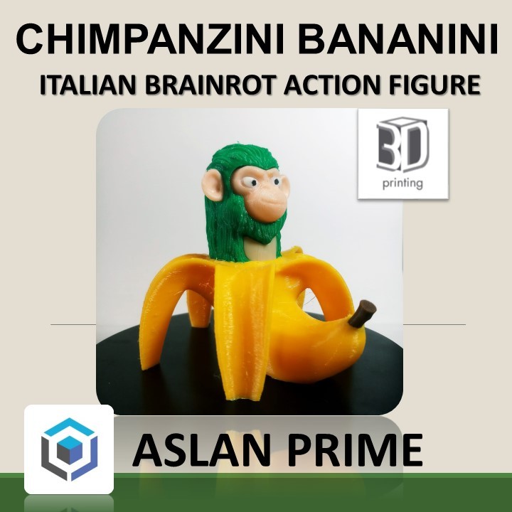 Jual CHIMPANZINI BANANINI ACTION FIGURE 3D Print Mainan Toy Toys ...